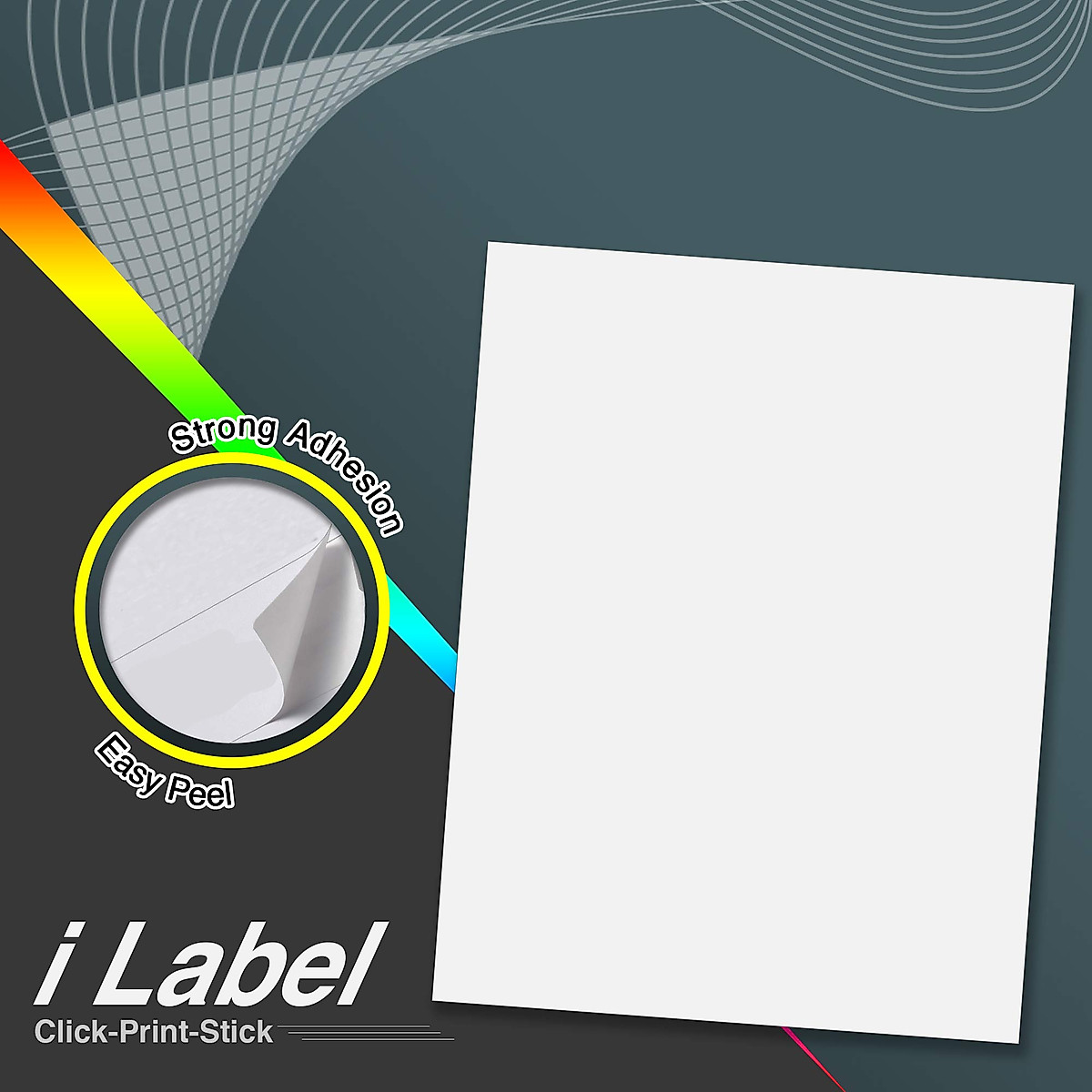 8.5" x 11" Full Sheet Label Sticker Paper for Laser & Inkjet Printers[300 Sheets,300 Labels]