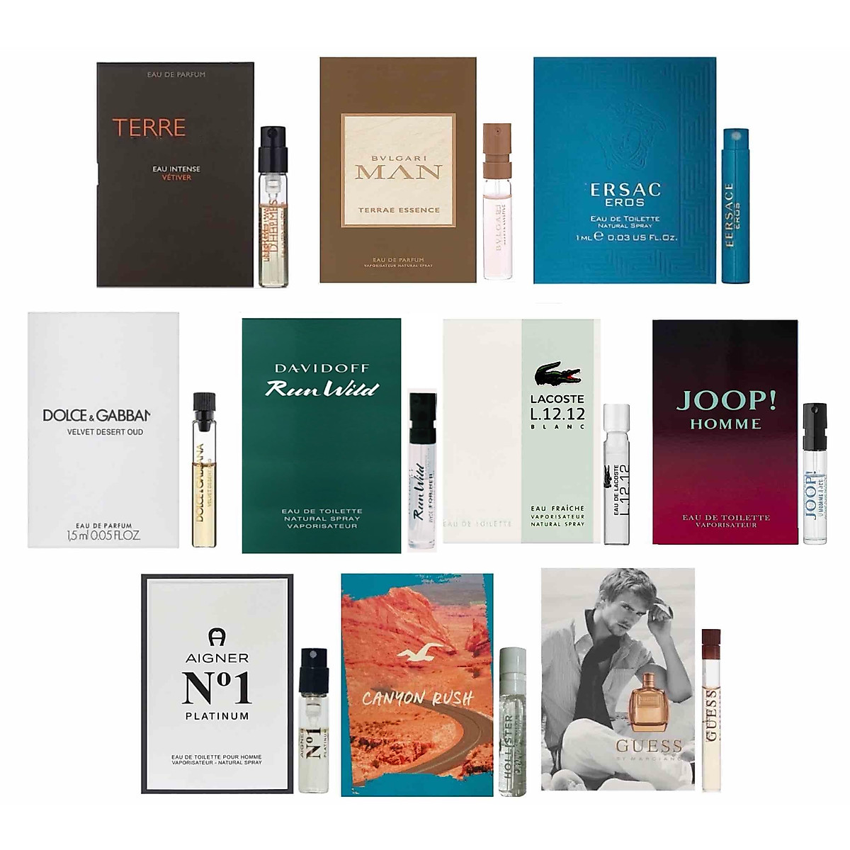 Men's Fragrance Samples for Men - ALL High end Designer perfume sample Lot X 10 Cologne Vials