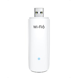 BrosTrend WiFi 6 AX1800Mbps USB WiFi Adapter Dual Band WiFi Dongle 5GHz 1201Mbps + 2.4GHz 574Mbps USB-3.0 Wireless Adapter 802.11ax WiFi USB Adapter for PC Laptop Desktop Supports Windows 11/10 ONLY