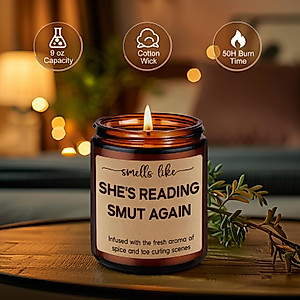 LEADO Book Lover Candle - Book Lovers Gifts - Gifts for Readers, Funny Reading Gifts, Bookish Gifts - Book Themed Birthday, Christmas Gifts for Book Lovers Women, Reader, Bookworm, Librarian