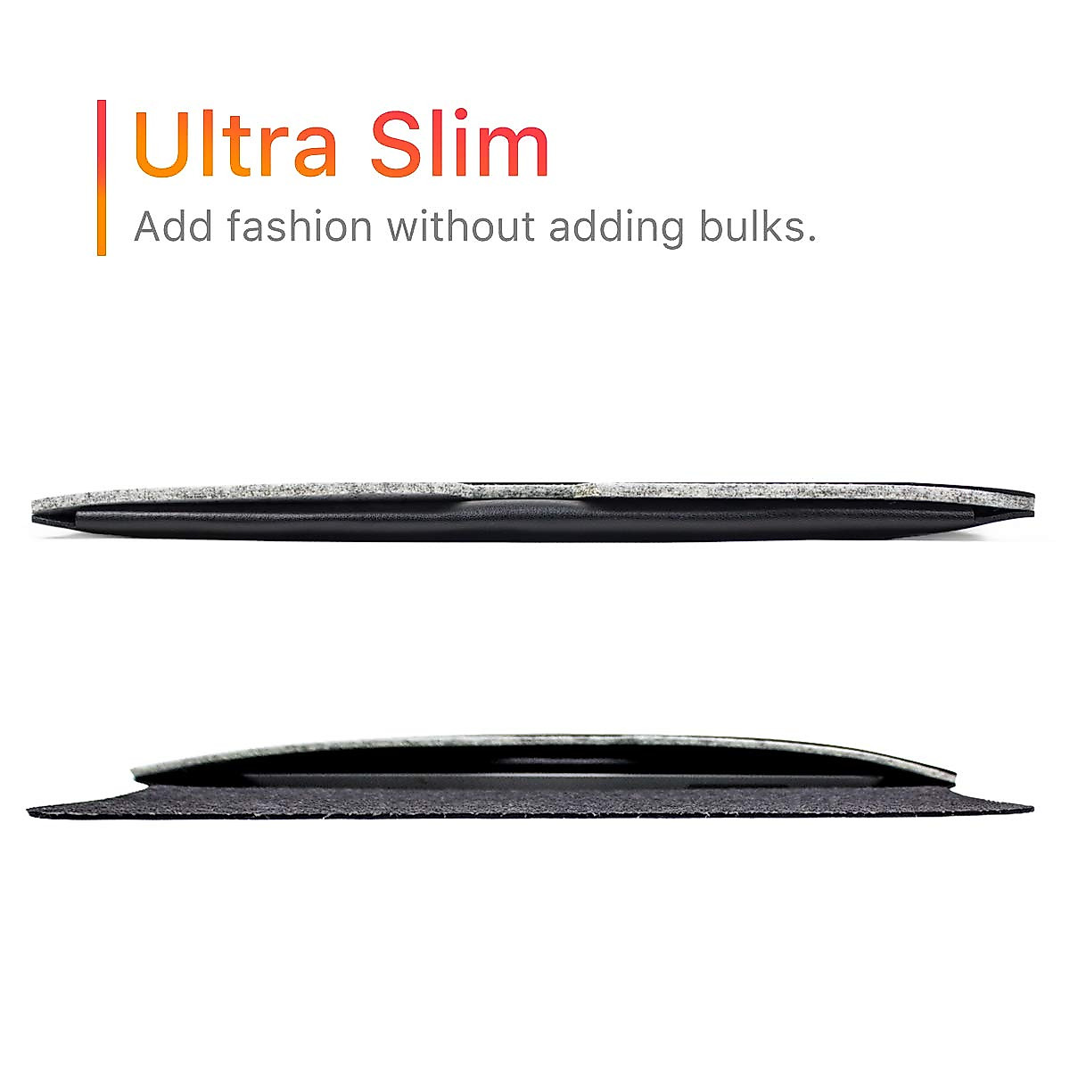 WALNEW 13.5" Sleeve for 13.5 Inch Microsoft Surface Laptop 5/4/3/2/1(2022/2021/2019/2018/2017 Released) Protective Soft Sleeve Case Cover Bag with Safe Interior and Exterior Mouse Pad, Black