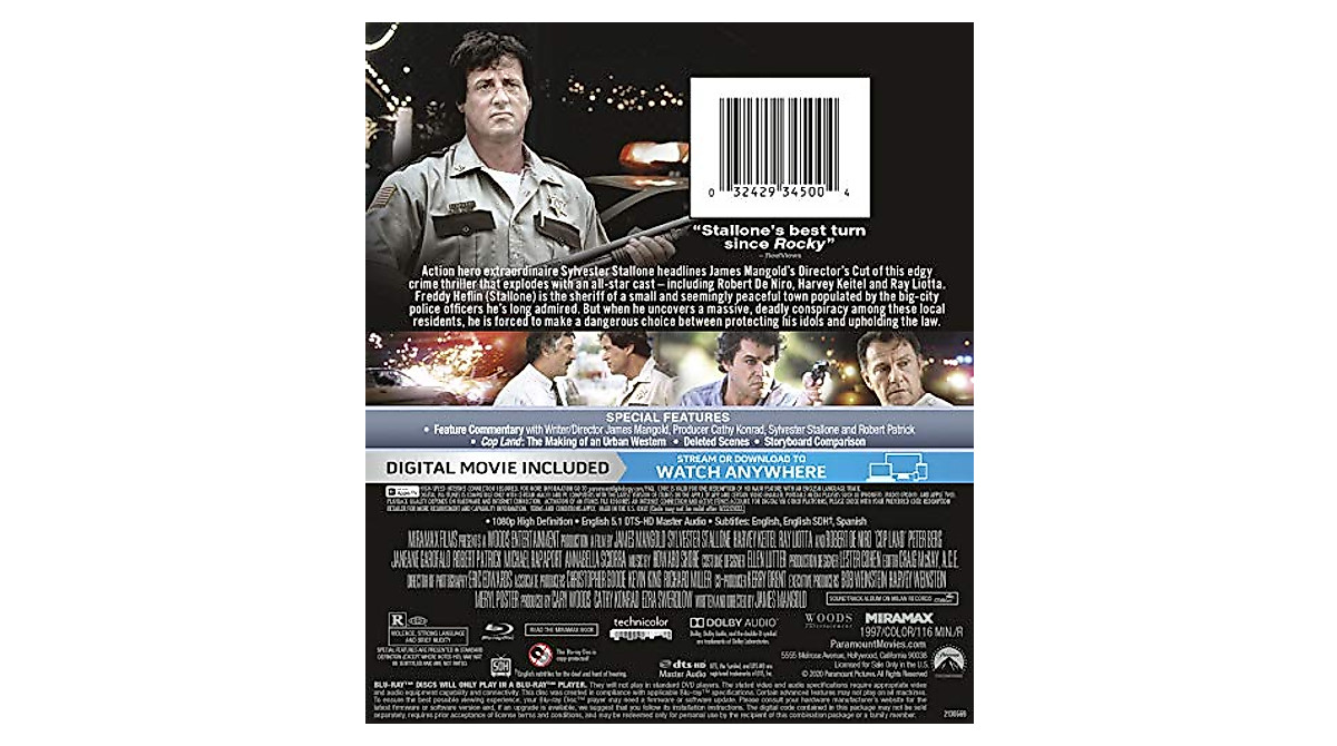 Cop Land Blu-ray + Digital - Powerful Crime Drama
