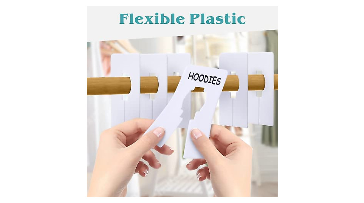 30 Closet Dividers for Hanging Clothes- Rectangle Clothing Size ...