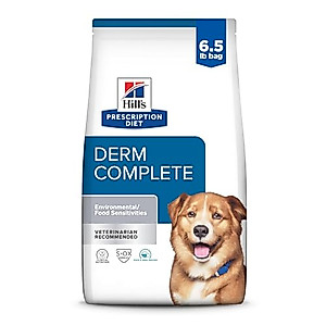 Hill's Prescription Diet Derm Complete Skin & Food Sensitivities Dry Dog Food, Veterinary Diet, 6.5 lb. Bag