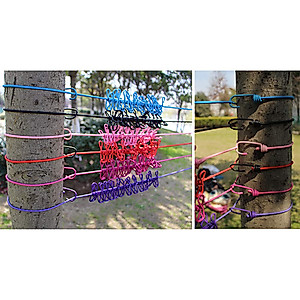 AKOAK 1 Pack Multi-Function Outdoor Home Clothesline Travel Portable Windproof Non-Slip Drying Rope 12 Clip (White)