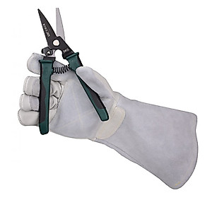 JunJia Leather Made Thorn Proof Gardening Gloves for Men and Women, Gloves as Safety Work Gloves, Garden Gloves and Gifts for Ladies for Yard Work, Construction, Warehouse