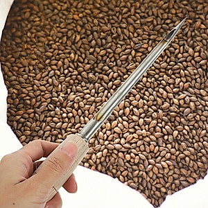 Baluue 4pcs Grain Sampler Metal Detector Turnicate Kit Outdoor Tools Grain Detector Probe Closed Sampling Agriculture Powder Sampler Stainless Steel Rice Sampler to Rotate Food