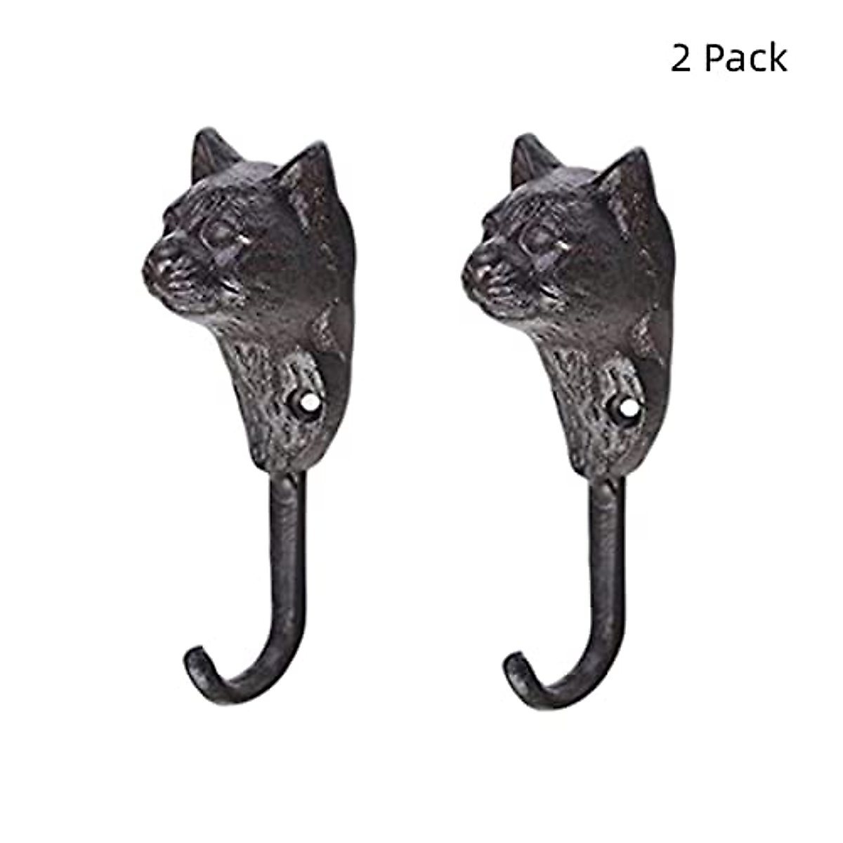 Kassbest Retro Creative Wall Hooks Cat Head Shape Cast Iron Coat Hooks Coat Hooks Hat Hooks Coat Hooks Wall Mounted Door Hooks Decor Hooks 2 Pack