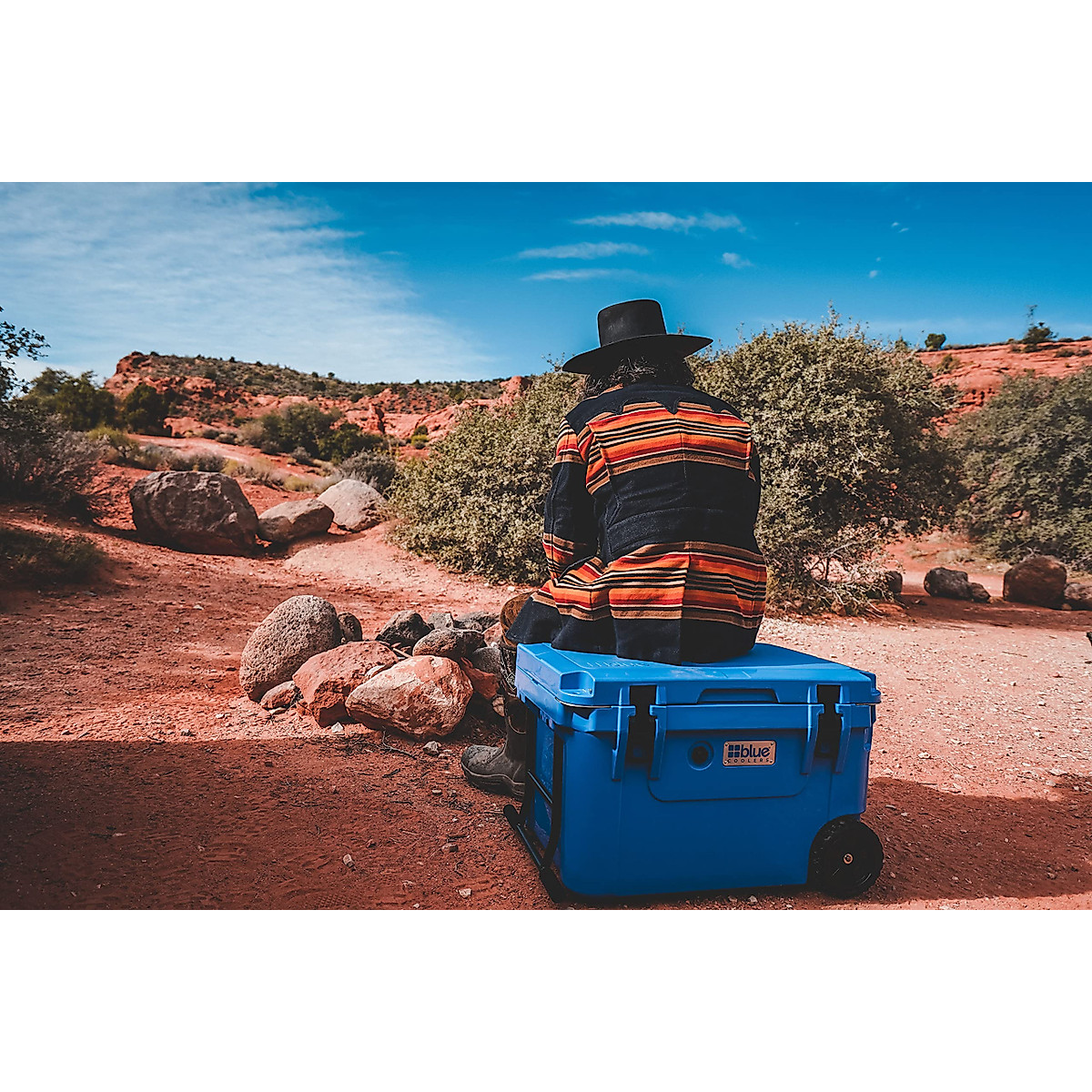 Blue Coolers Ice Vault – 60 Quart, Roto-Molded Ice Cooler with Wheels | Large Ice Chest Holds Ice up to 10 Days | Trademark Blue
