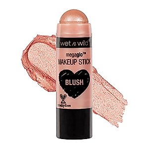 Wet n Wild MegaGlo Blush Stick Conceal & Contour, Peach Bums| Shimmer | Blush Makeup Multistick | For Cheeks | Cream