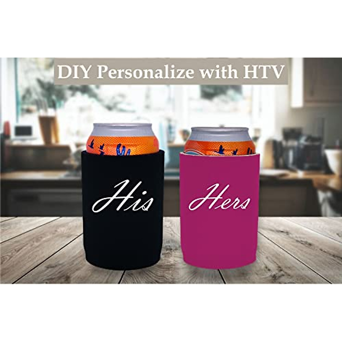 Blank Neoprene Full Bottom Can Coolie (Variety Color 10 Pack)