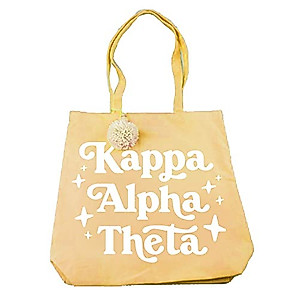 Sorority Shop - Kappa Alpha Theta Retro Pom Pom Tote Bag