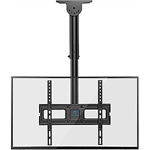 PERLESMITH Ceiling TV Mount, Hanging Full Motion TV Mount Bracket Fits Most 26-55 inch LCD LED OLED 4K TVs, Flat Screen Displays, TV Pole Mount Holds up to 99lbs, Max VESA 400x400mm, PSCM2