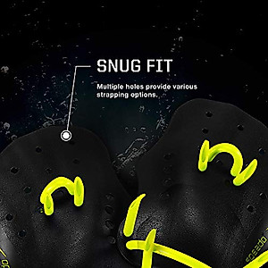 Speedo unisex adult Training Nemesis Contour swimming hand paddles, Multicolor, Small US