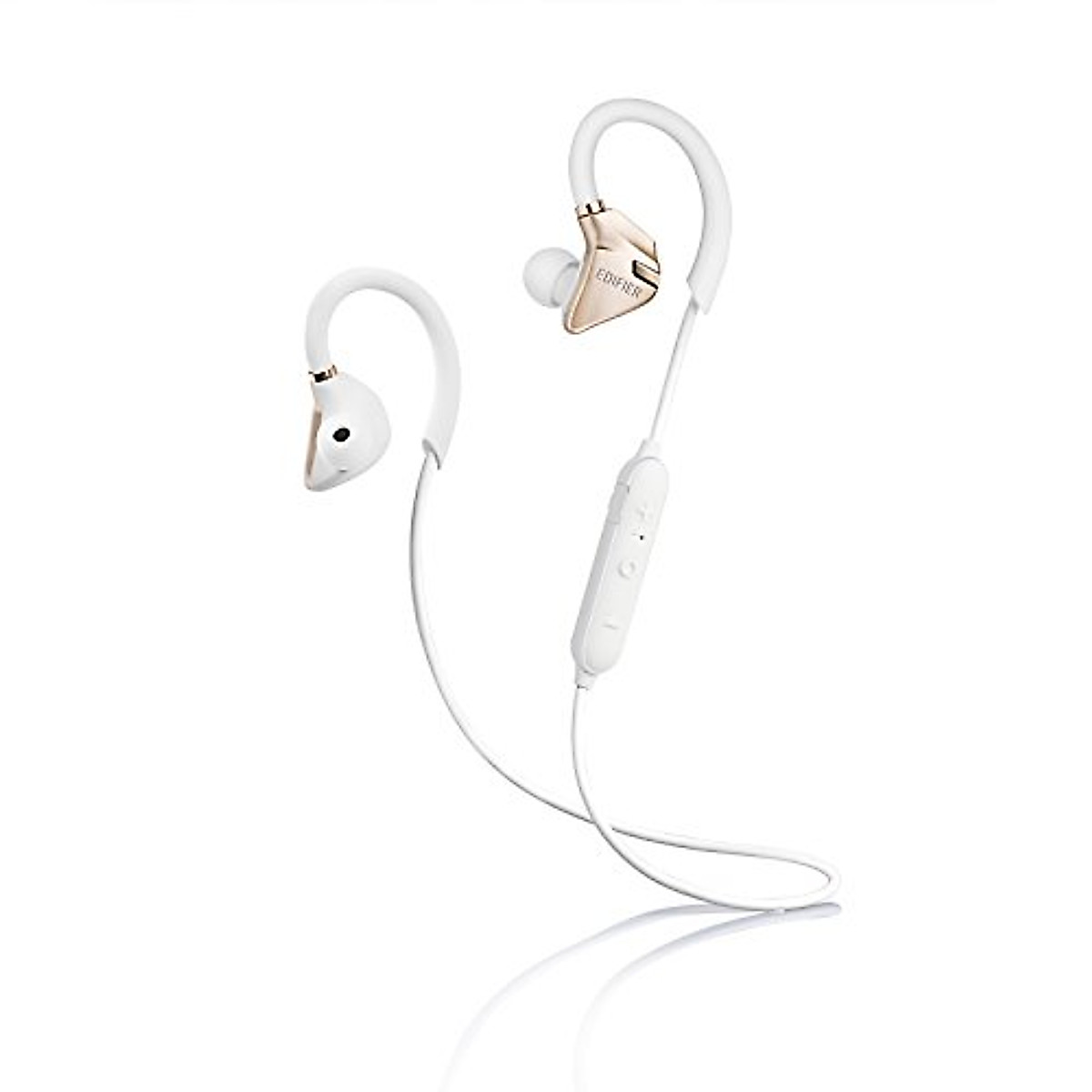 Edifier W296BT Bluetooth Neckband Headphones, Sports Wireless in-Ear Earphones Sweat and Water Resistant with CVC Noise Suppression and Multi-Point Support - White