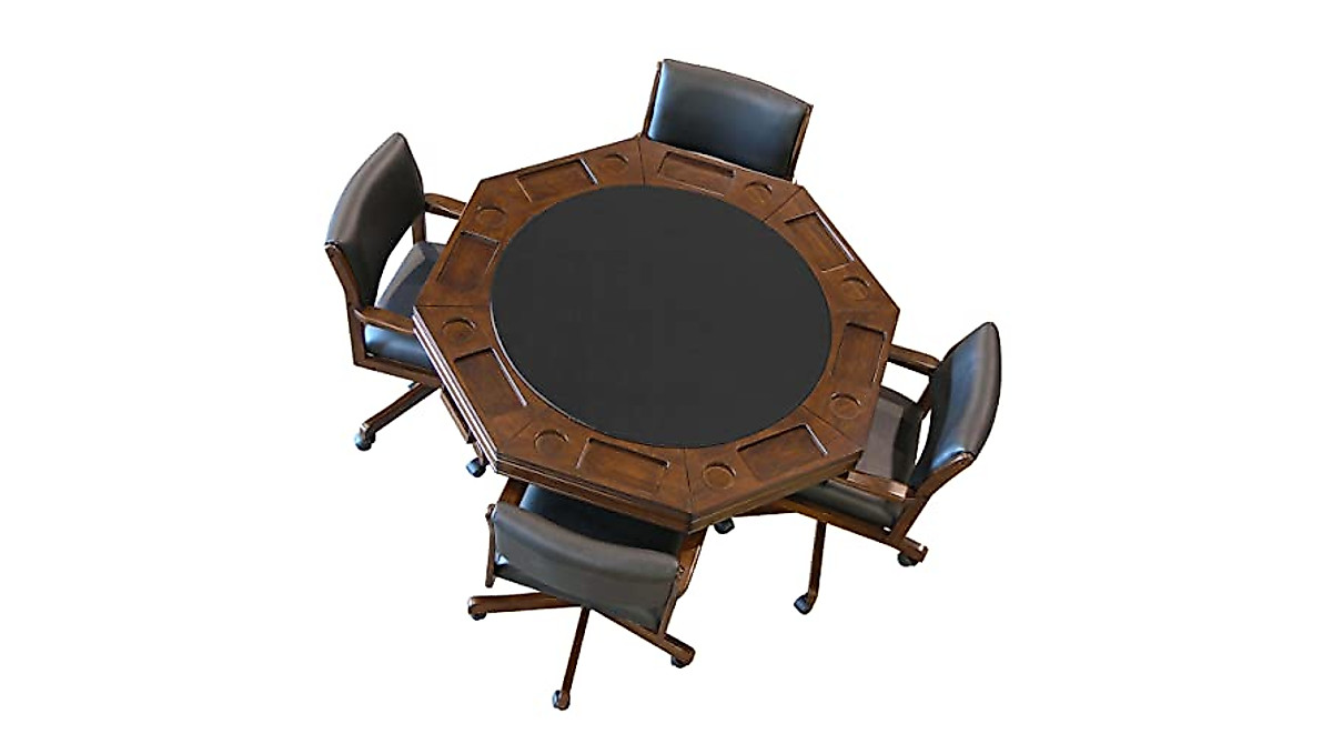 Fairview 3-in-1 Game & Dining Table Set in Chestnut | Multi-Functional