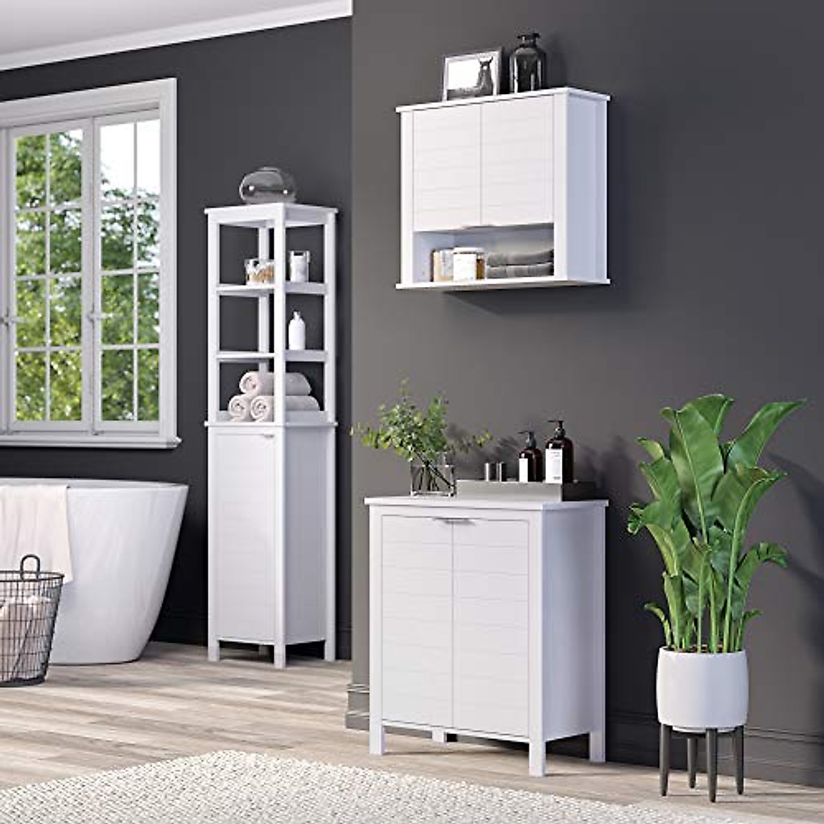 RiverRidge White Madison Collection 2-Door Wall Cabinet