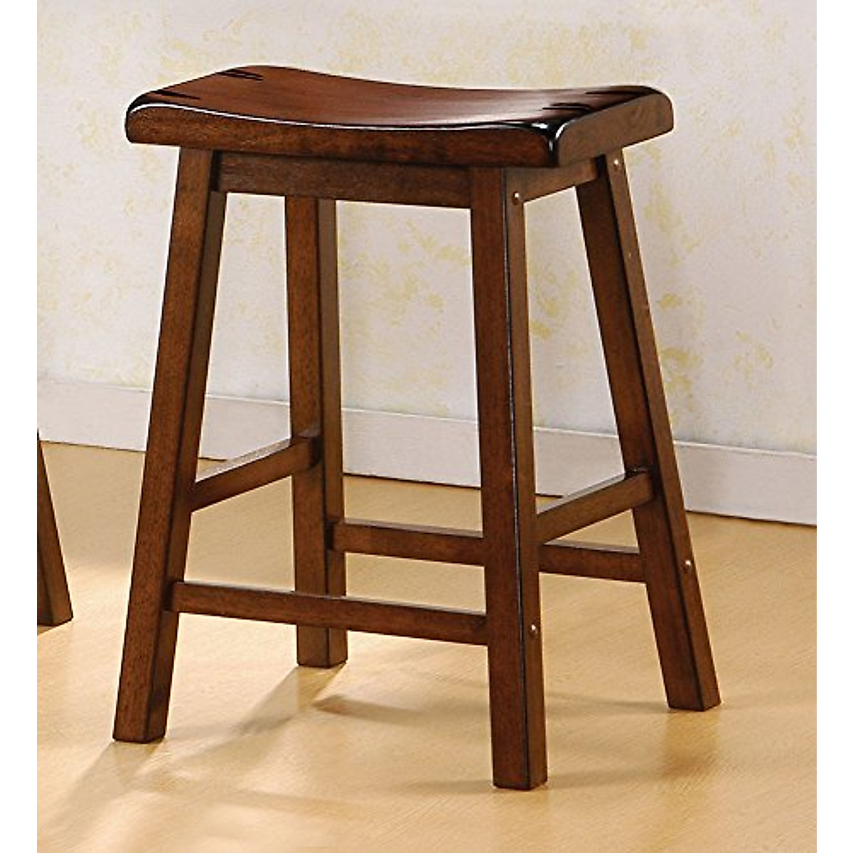 Coaster Home Furnishings Durant Coaster Wooden Counter Stools Chestnut (Set of 2) 24"Walnut