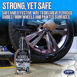 Optimum FerreX Iron Remover - 17 oz., Multi-Use Car Detailing Spray Acts as a Tar Remover and Car Wheel Cleaner, Safe for Use on Cars, RV's, Motorcycles, and Boats