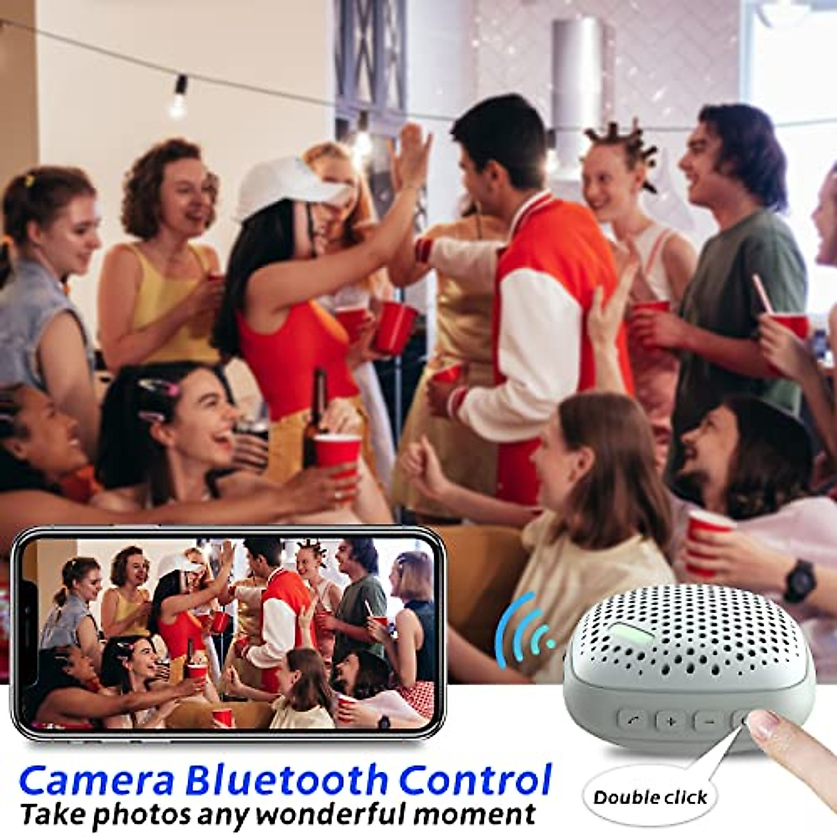 LEZII Shower Speaker, IPX5 Waterproof Bluetooth Speaker, Portable Mini Wireless Speaker with Loud Stereo Sound, 12H Playtime, Built in Mic, Lanyard, TWS, for Home, Party, Travel, Pool, Beach, Outdoor