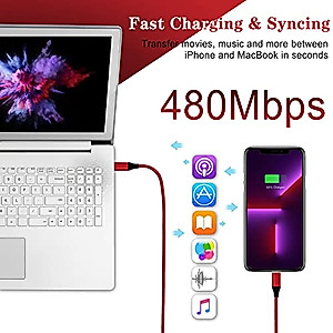 Fast Charger iPhone Charging Cable,iPhone Charger Fast Charging Cord [Apple MFi Certified] 3Pack 10FT Quick USBC to Lightning Cable for iPhone 14/14 Plus/14 ProMax/13/13Pro/12MiNi/11/XS/XR/SE,AirPods