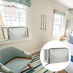 Saycker Air Conditioner Cover with Drawstring, AC Unit Covers for Inside, Window AC Unit Cover, Prevents Draft, Washable Design(Size:17x13x3 inch)