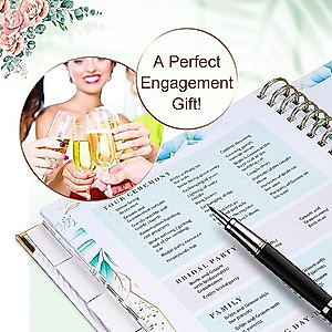 Bride's Wedding Planner & Organizer - Wedding Planner, 188 Pages, Gold Foil Hardcover with Metal Corners + 6 Inside Pockets + Countdown Calendar, Engagement Diary Gift for the Future Bride and Groom