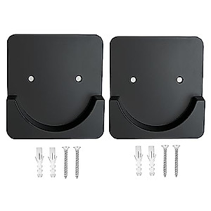 LGQXGO Adhesive Shower Curtain Rod Holders - No Drilling | Waterproof | Heat Resistant | Max Load 50 lbs | Perfect for Bathroom Walls | 2 Pack,Black Shower Rod Holders (Rod Not Included)