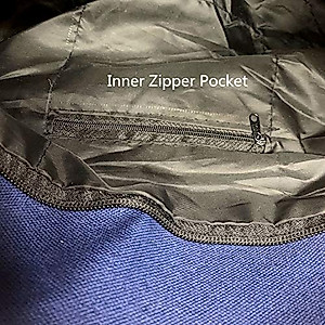 Muka Women Striped Canvas Tote Shoulder Beach Bag with Inner Zipper Pocket and Rope Handle for Travel, Shopping-Red/White