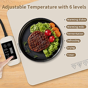 Food Warming Mat - Warming Trays for Buffets Party, Silicone Electric Heating Tray Roll Up, Electric Food Warmers for Parties 3 Modes