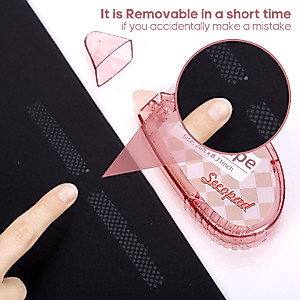 Secopad Scrapbook Tape, 4 Pack Double Sided Tape Roller for Crafts, Adhesive Tape Glue Runner Scrapbooking Supplies Journaling School Office for Kids and Adults, 0.3IN x 26FT