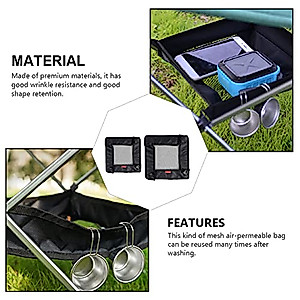 BESPORTBLE 2Pcs Outdoor Storage Bags Table Organizing Mesh Bags Storage Containers Camping Accessories