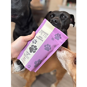 SUNMED Skin Support Dog Allergy Relief Chews with Nettle, Quercetin & Green-Lipped Mussel - Natural Seasonal Dog Allergy Chews to Soothe Skin & Support Health, 40 Count