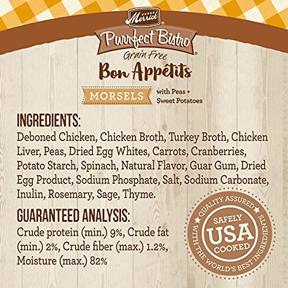 Merrick Purrfect Bistro Bon Appetits Grain Free Wet Cat Food Chicken Recipe Morsels in Gravy, 3 Ounce (Pack of 24)