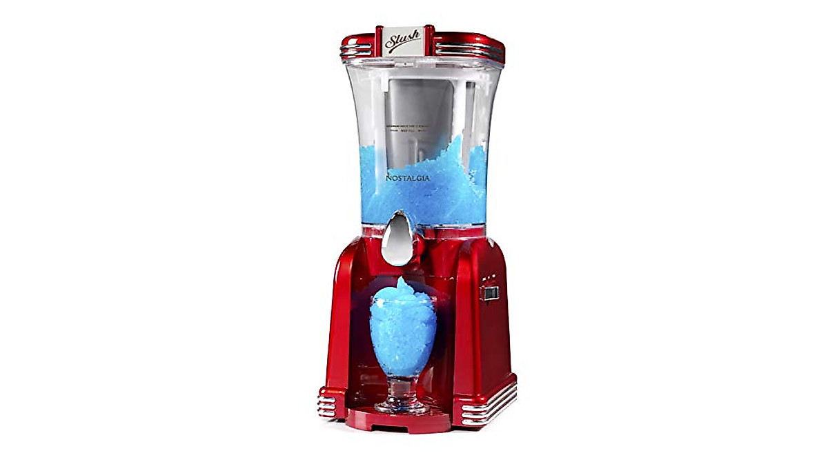 Nostalgia Classic Frozen Drink Maker 32oz Retro Red | Home Slushie Machine