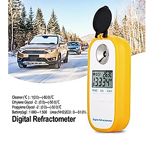 yise-O0615 New For Digital Refractometer Automotive Antifreeze Ethylene Propylene Glycol -2 Refractometer Freezing Cleaner Battery Refractometer