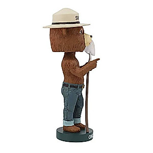 Royal Bobbles Smokey Bear Bobblehead, Premium Polyresin Lifelike Figure, Unique Serial Number, Exquisite Detail