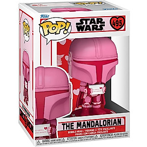 Funko Pop! Star Wars: Valentines - Mandalorian Bundled with a Byron's Attic Pop Protector
