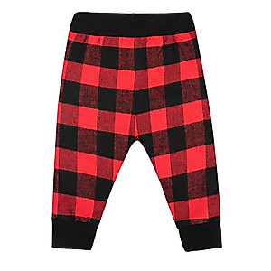 Baby Boys Girls Cute Deer Little Man Long Sleeve Plaid Clothes Outfit Set（0-3Moths）