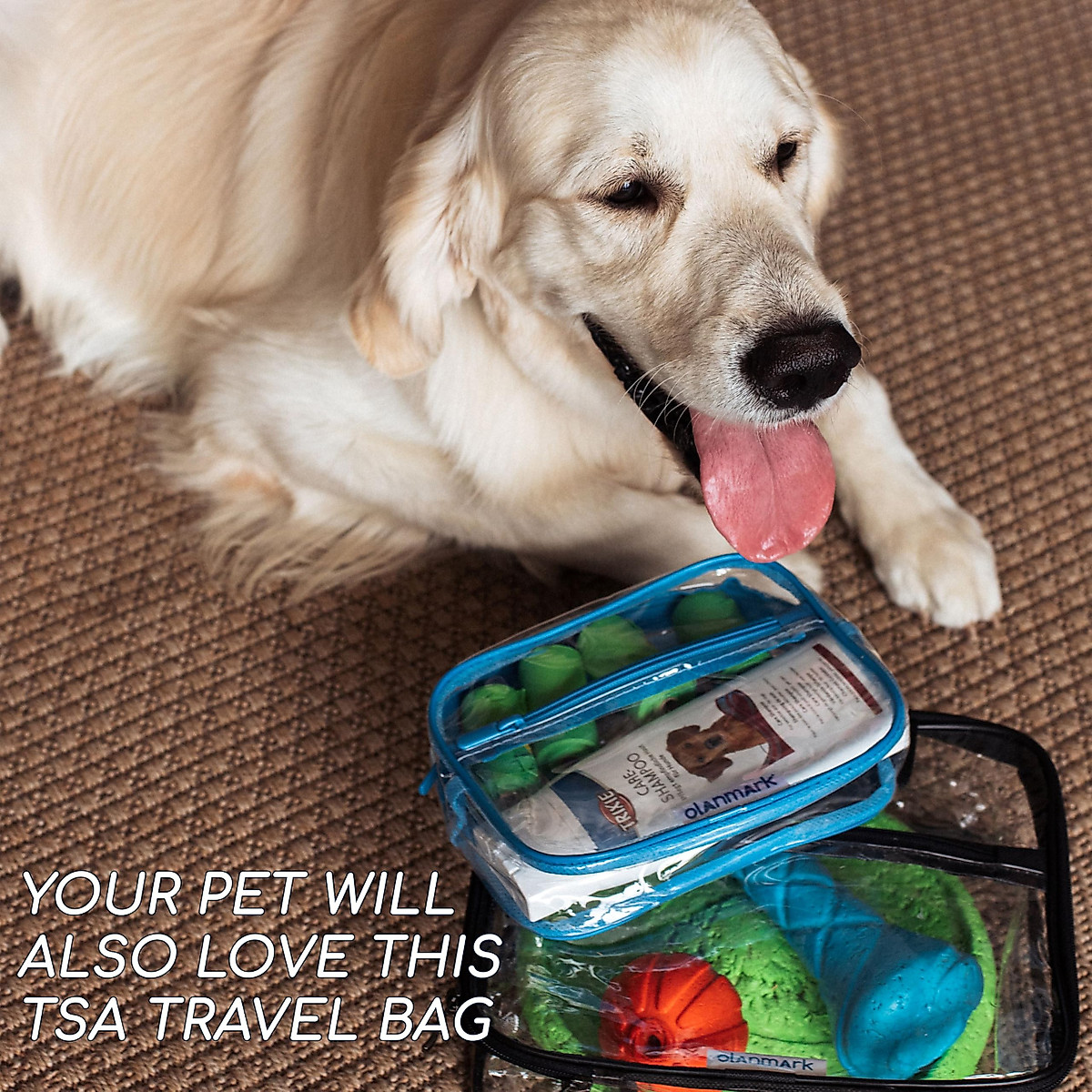 TSA Approved Toiletry Bag 3-1-1 Clear Travel Cosmetic Bag with Handle - Quart Size Bag with Zipper - Carry-on Luggage Clear Toiletry Bag for Liquids - Airport Airline TSA Compliant Bag for Man Women