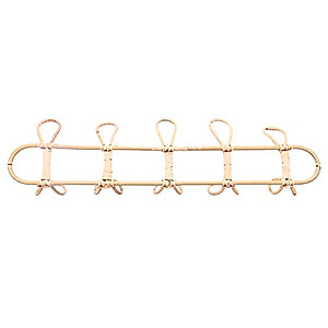 FDSF Camsiom Large Rattan Wall Hooks Clothes Hat Hanging Hook Crochet Cloth Holder Organizer Hangers Decor for Home Decor