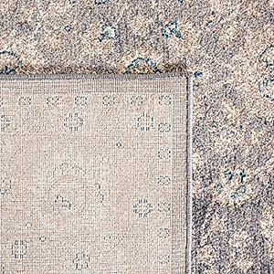 SAFAVIEH Sofia Collection 9' x 12' Light Grey/Beige SOF330B Vintage Oriental Distressed Non-Shedding Living Room Bedroom Dining Home Office Area Rug