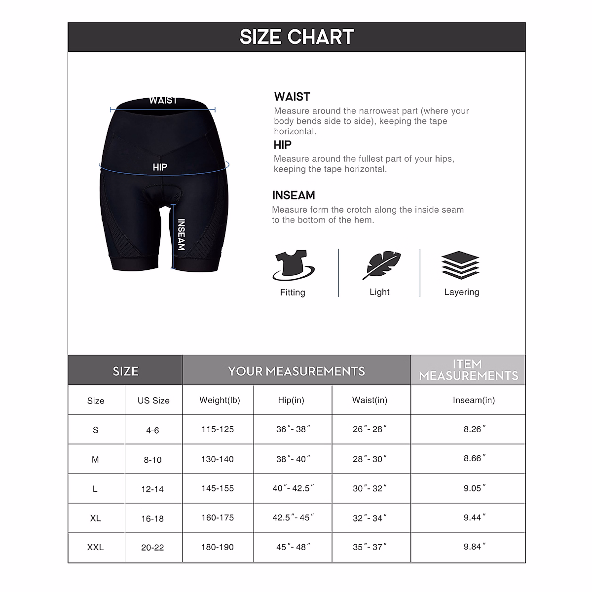 Heathyoga Womens 4D Padded Bike Shorts with Pockets Padding Cycling Shorts Women Bicycle Shorts Biker Biking Shorts Black