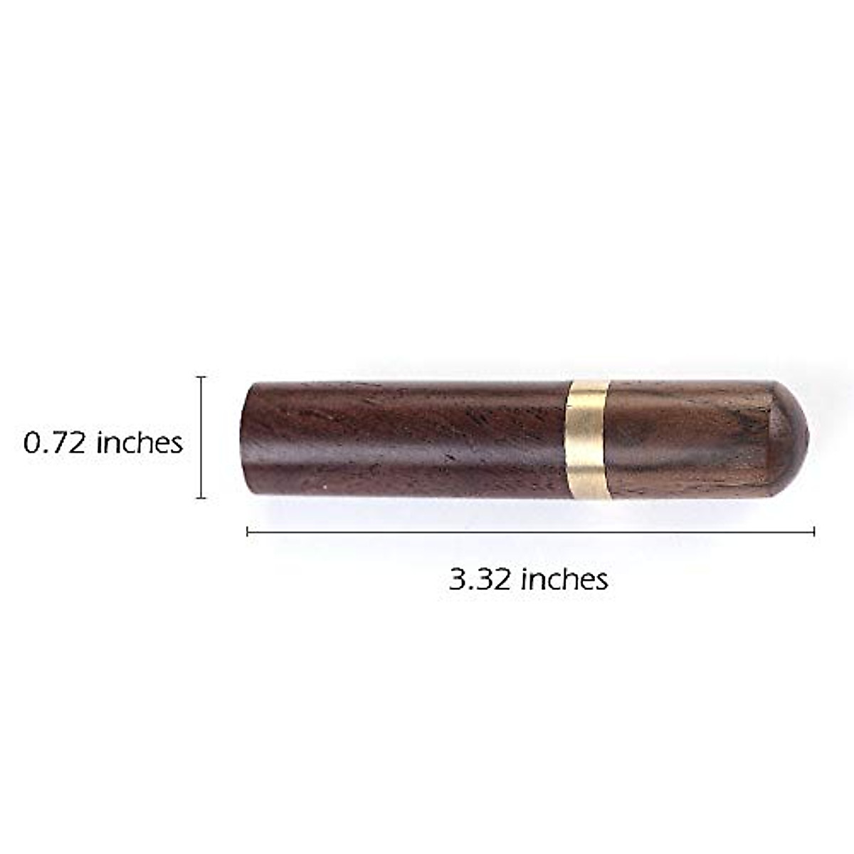 WUTA Wood Needle Case Durable Practical Wood Box Leather Knitting Craft DIY Tool Sewing Needle Storage Box Tube Container,1 Pack Blackwood