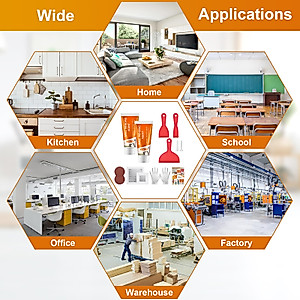 Mckanti 2 Pcs Drywall Repair Kit, Spackle Plaster Wall Repair kit Drywall Hole Patch Kit with Wall Mending Agent, Scrapers, Large Hole Drywall Patch, Sandpaper and Gloves for Wall Surface Crack Fill