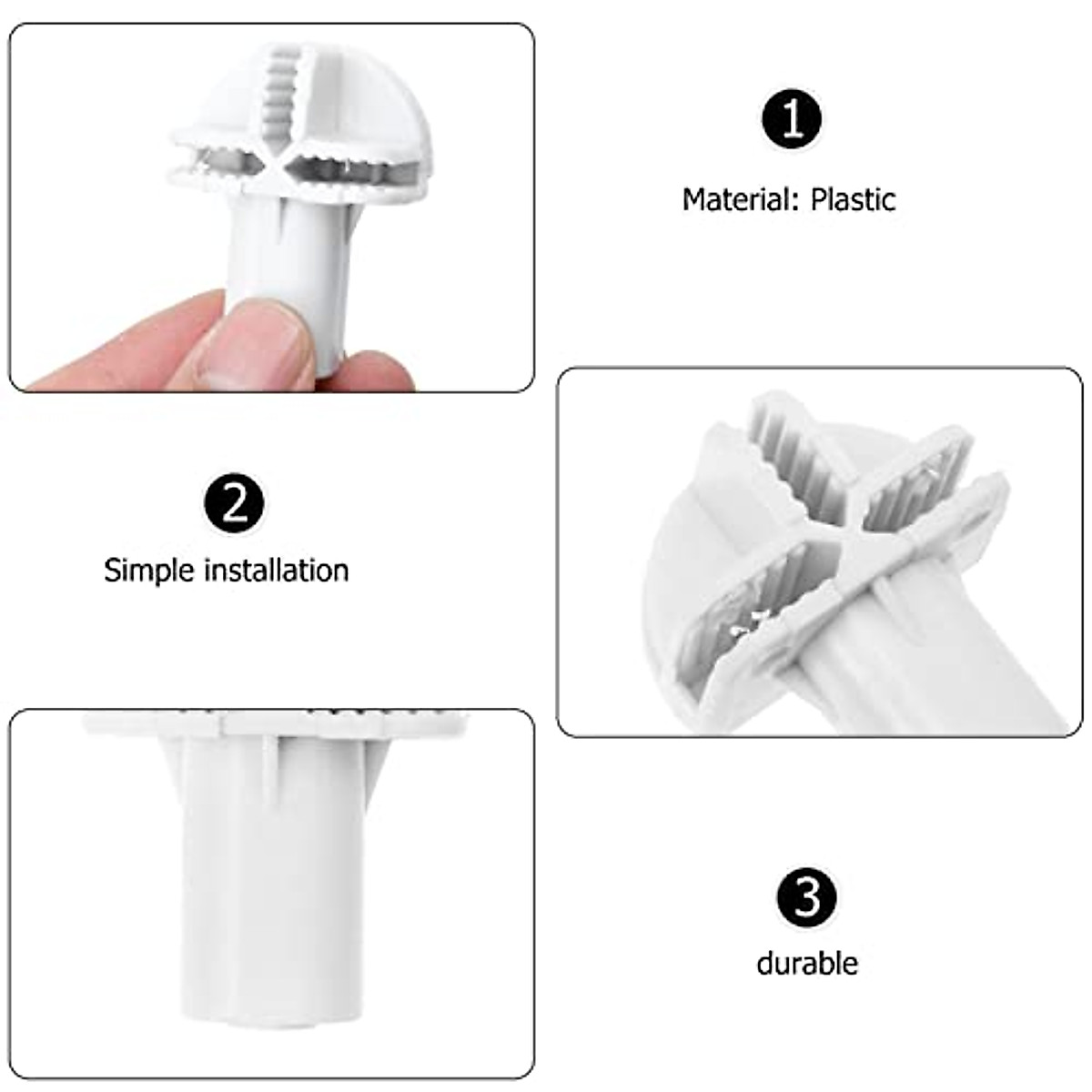 Scicalife 8pcs Modular Closet Organizer Connector Modular Closet Wire Grid Cube Connectors Buckles Cube Storage Shelving Unit Connectors Closet Clasp Clip