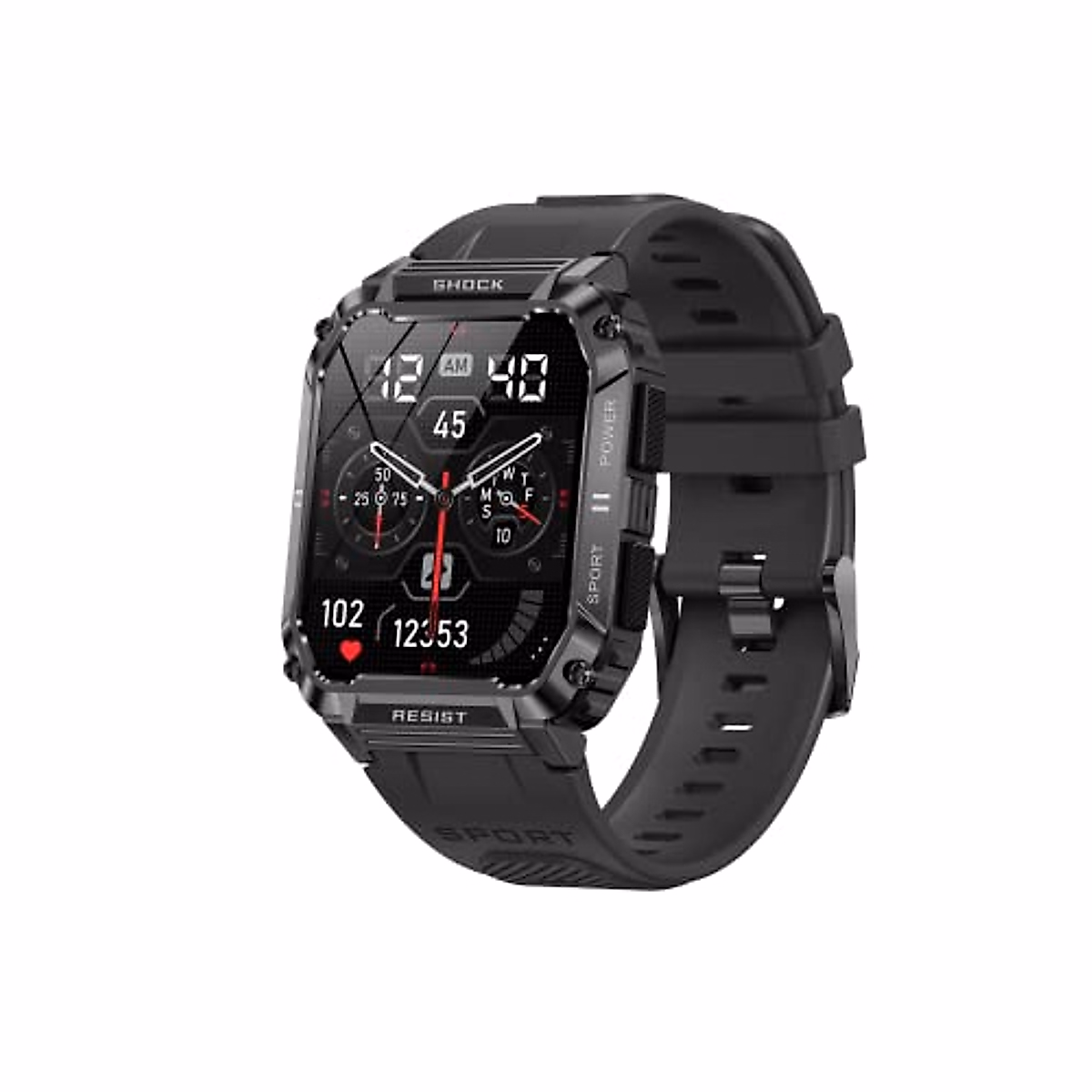 Smart Watches for Men, Bluetooth Call (Answer/Make Call) Smartwatch IP68 Waterproof Fitness Watch Tracker for Android iOS iPhones with Heart Rate Blood Pressure SpO2, 1.95" Tactical Sports Smartwatch