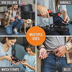 Professional Leather Hole Puncher – Leather Punch Tool for Belts, Watch Bands, Handbag Straps and More – Precision Multi-Size Fabric & Leather Hole Puncher for Crafts & Easy DIY Belt Holes