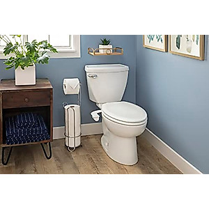 Brondell SS-150W SimpleSpa Thinline Essential Bidet Attachment for Toilet Seats with Adjustable Water Pressure, Side Arm Control, Thin Profile, White (Single Nozzle)
