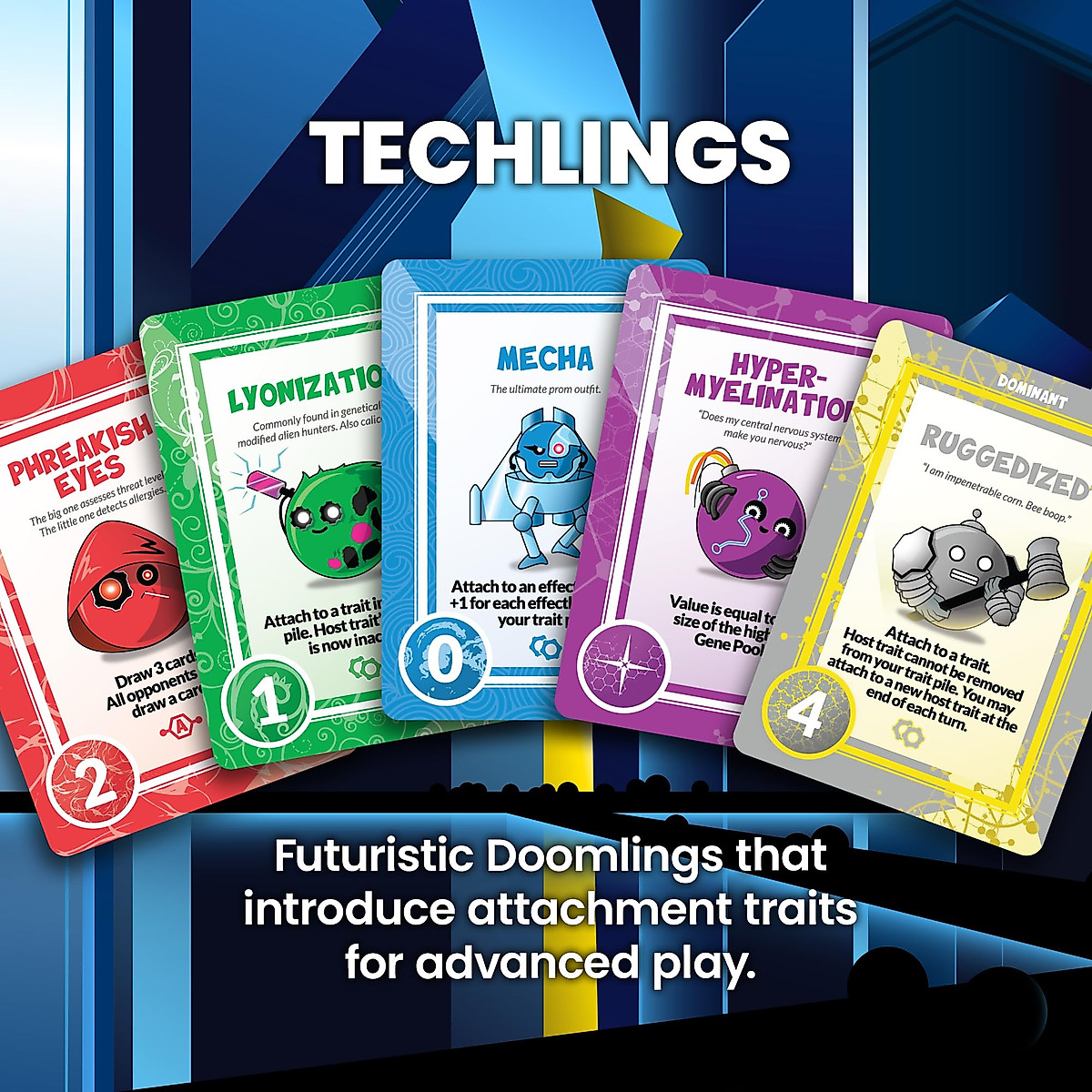 Doomlings Upgrade Pack Card Game - 5 Expansion Pack (81 Total Cards Included)